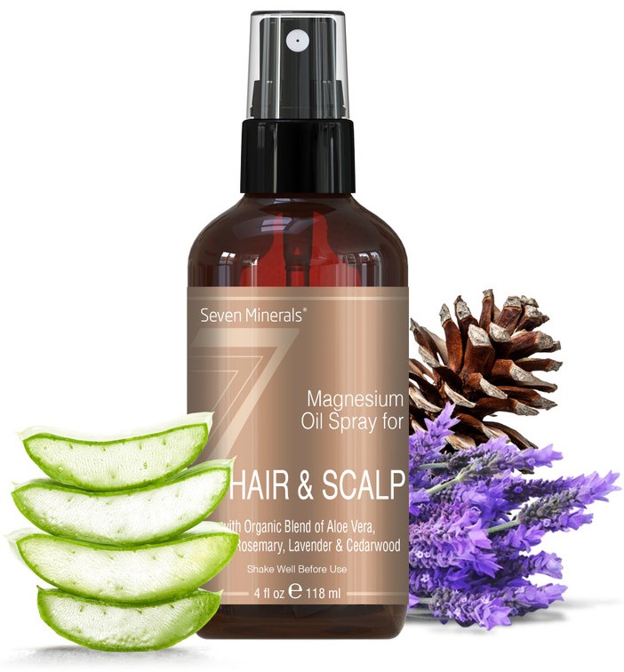 Seven Minerals, Magnesium Oil Spray for Hair & Scalp, 4 fl oz