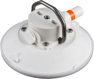152 mm White Vacuum Mount with Stainless Steel D-Ring