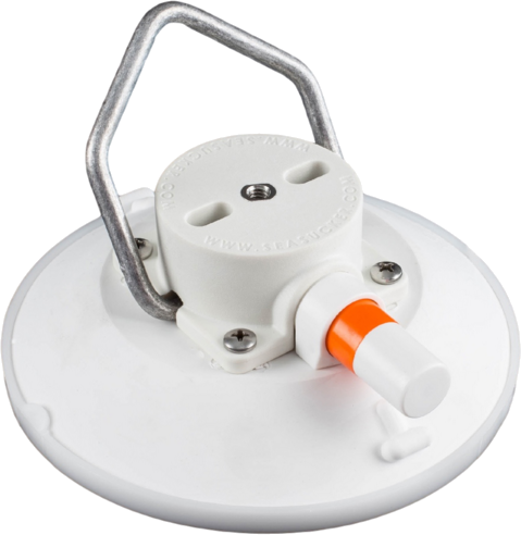 152 mm White Vacuum Mount with Aluminium Handle