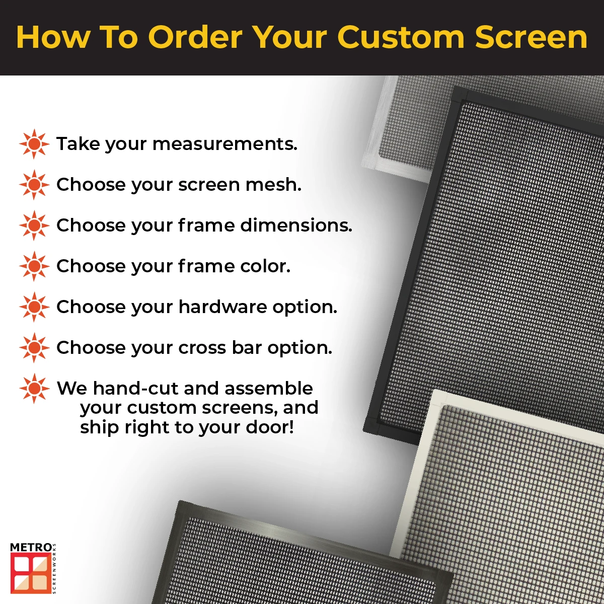 Custom Window Screens - Metro Screenworks