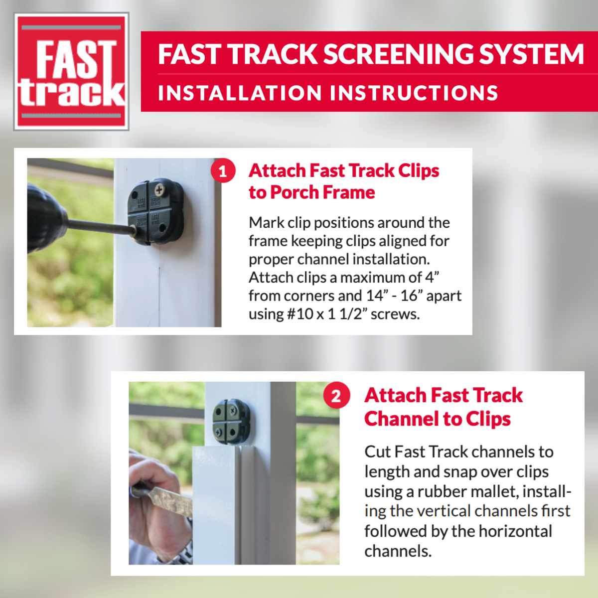 Screen Tight Fast Track - Do-It-Yourself Patio Enclosure Kit