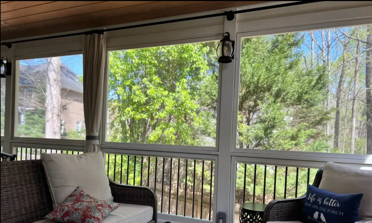 Porch Panels With Clear Vinyl - DIY Screen Porch