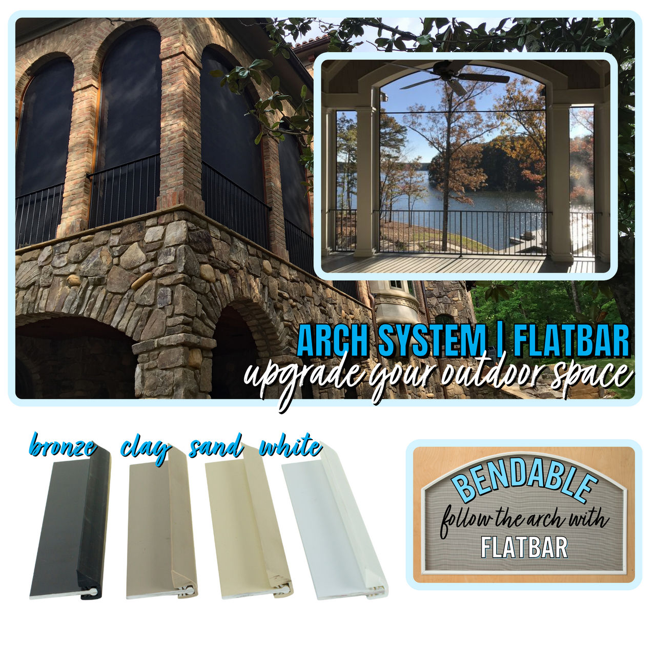 SCREENEZE Plinth Mounting System - Porch Screen System