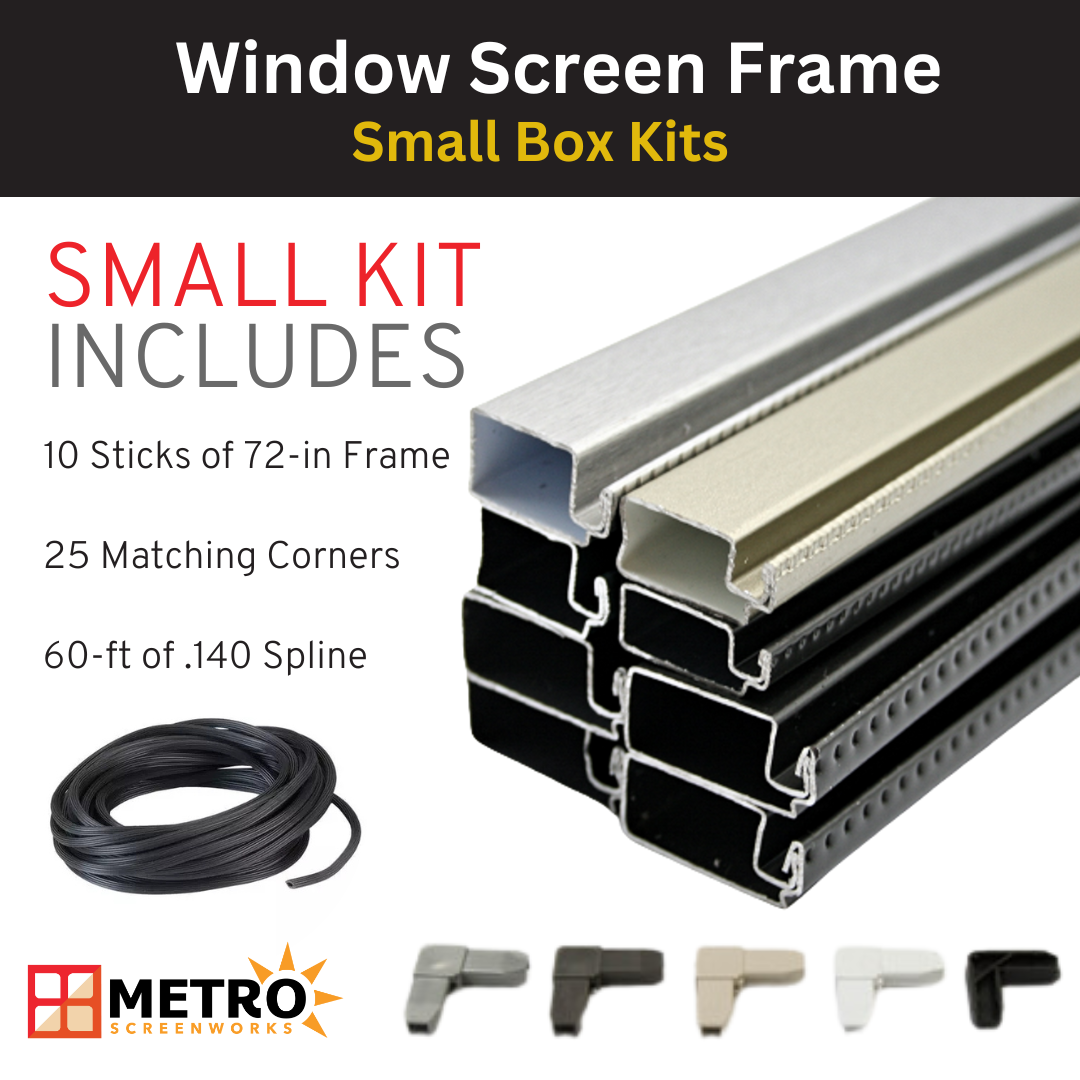 Screen Frame Small Box Kit | 72-in Sticks (10pk) - METRO SCREENWORKS