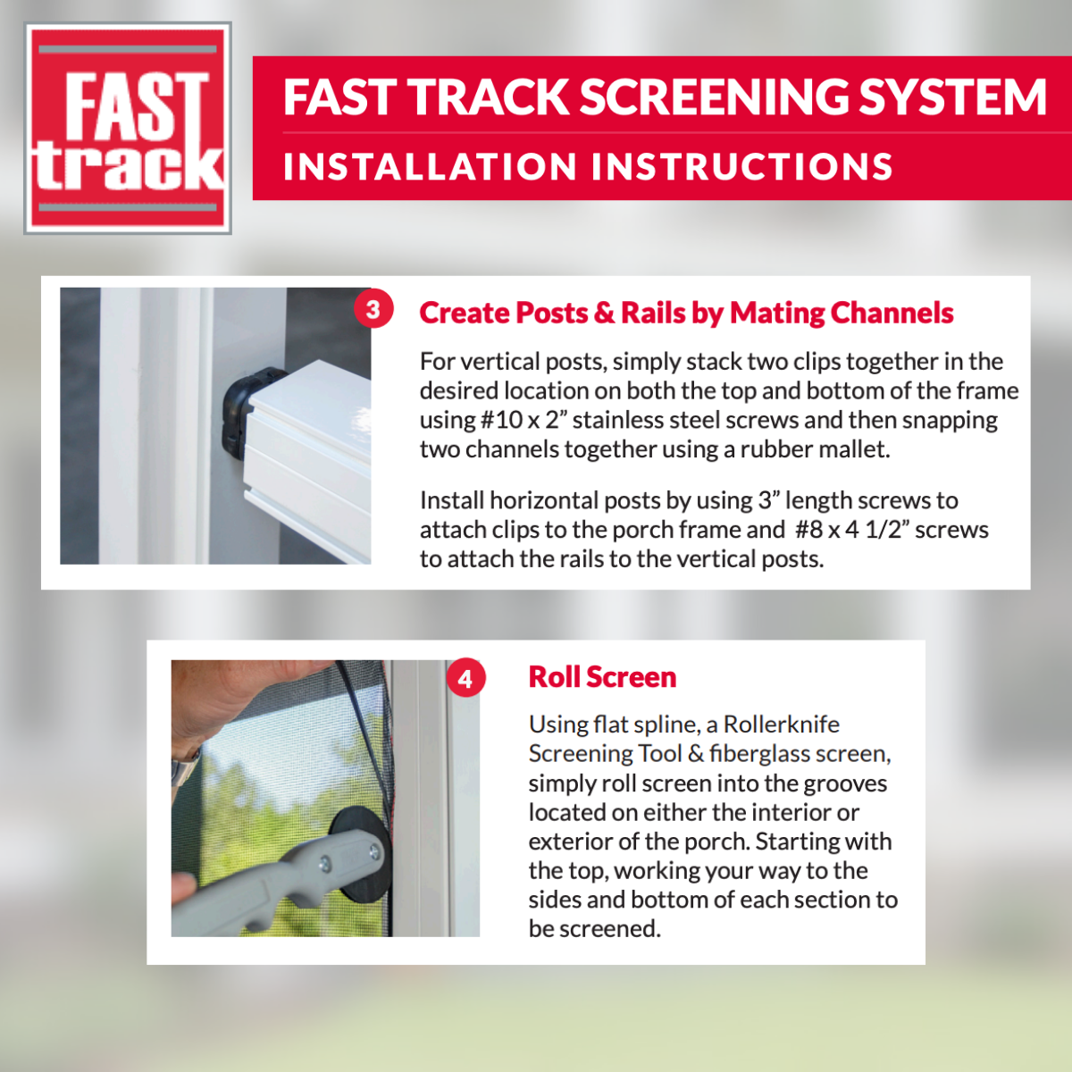 Screen Tight Fast Track - Do-It-Yourself Patio Enclosure Kit