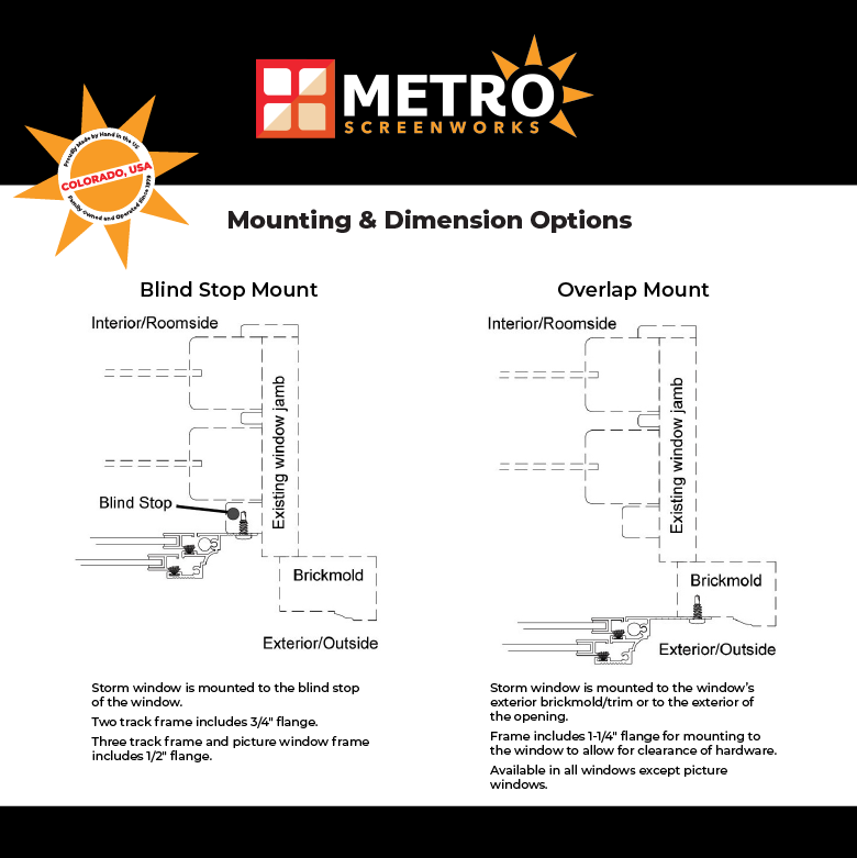 Storm Windows - 2-Track Double Hung - METRO SCREENWORKS