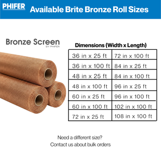 24 Inch x 100 Ft Brite Bronze Copper Window Screen - Buy Copper Screen Mesh