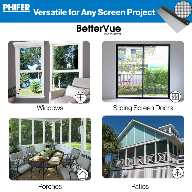72 Inch x 100 Ft - BetterVue Invisible Screen Mesh Rolls