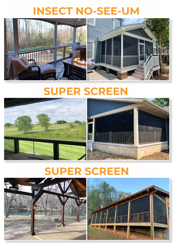 144" SCREENEZE 10 Caps & Base Pack - DIY Screen Porch