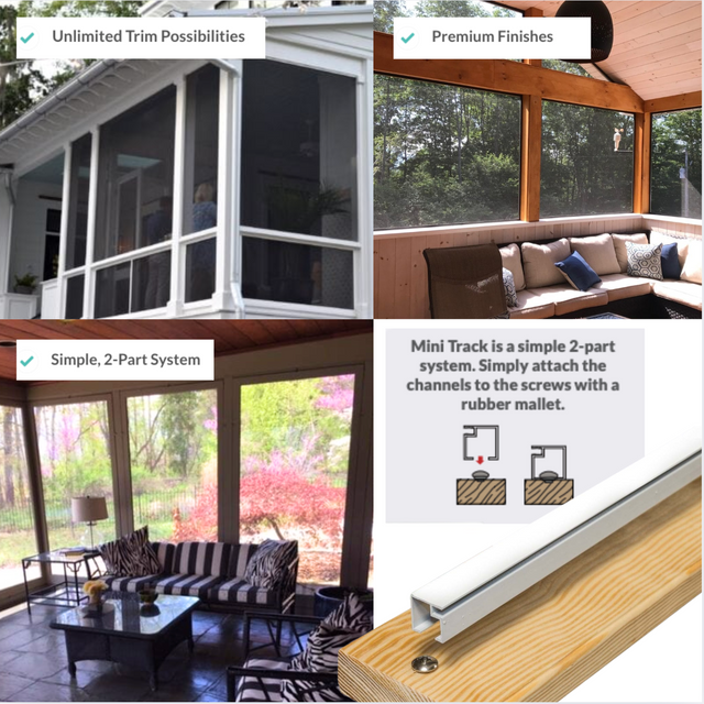 Screen Tight Mini Track - Do-It-Yourself Patio Enclosure Kit