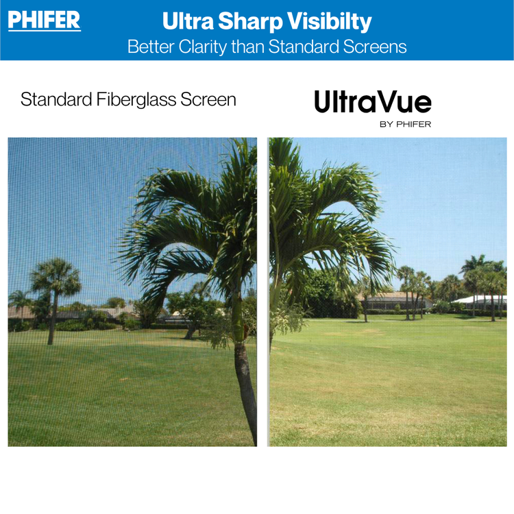 24 Inch x 25 Ft - UltraVue Invisible Screen Mesh Rolls