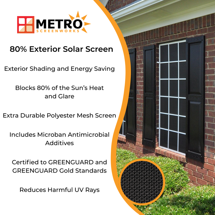 60 Inch x 25 Ft Solar Screen 80 - Solar Screen Material