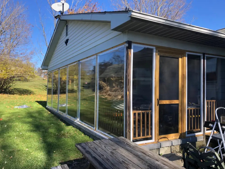 Porch Panels With Clear Vinyl - DIY Screen Porch