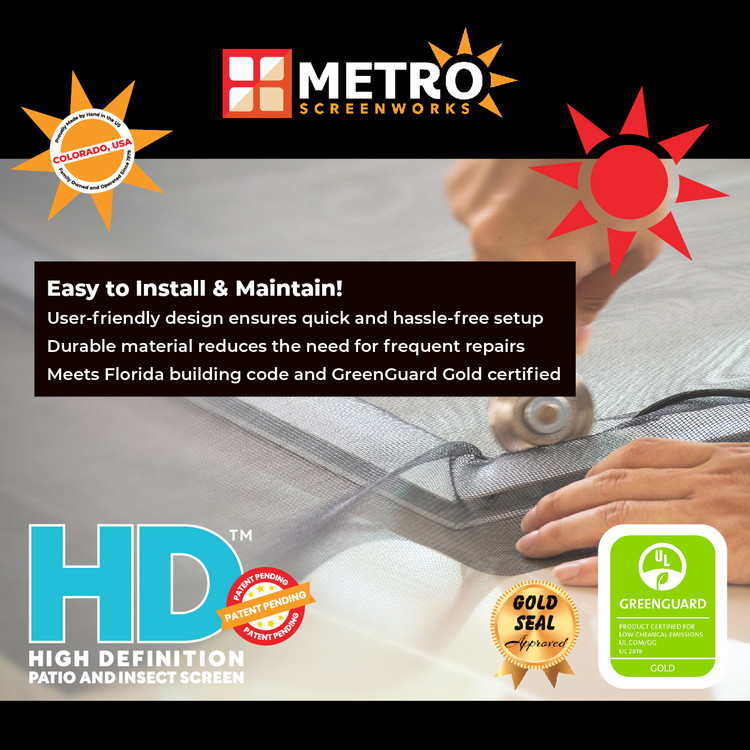 60 in x 100 ft - HD Screen Mesh 17/14 | Rolls of Screen