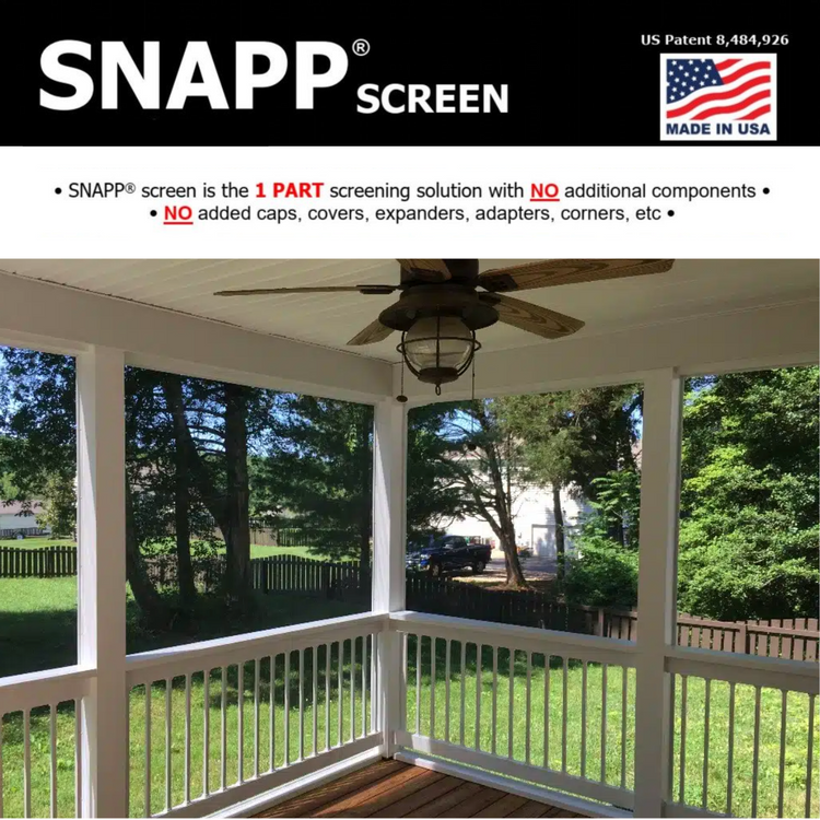 SNAPP® PVC Porch Screen Kit | 20 PK