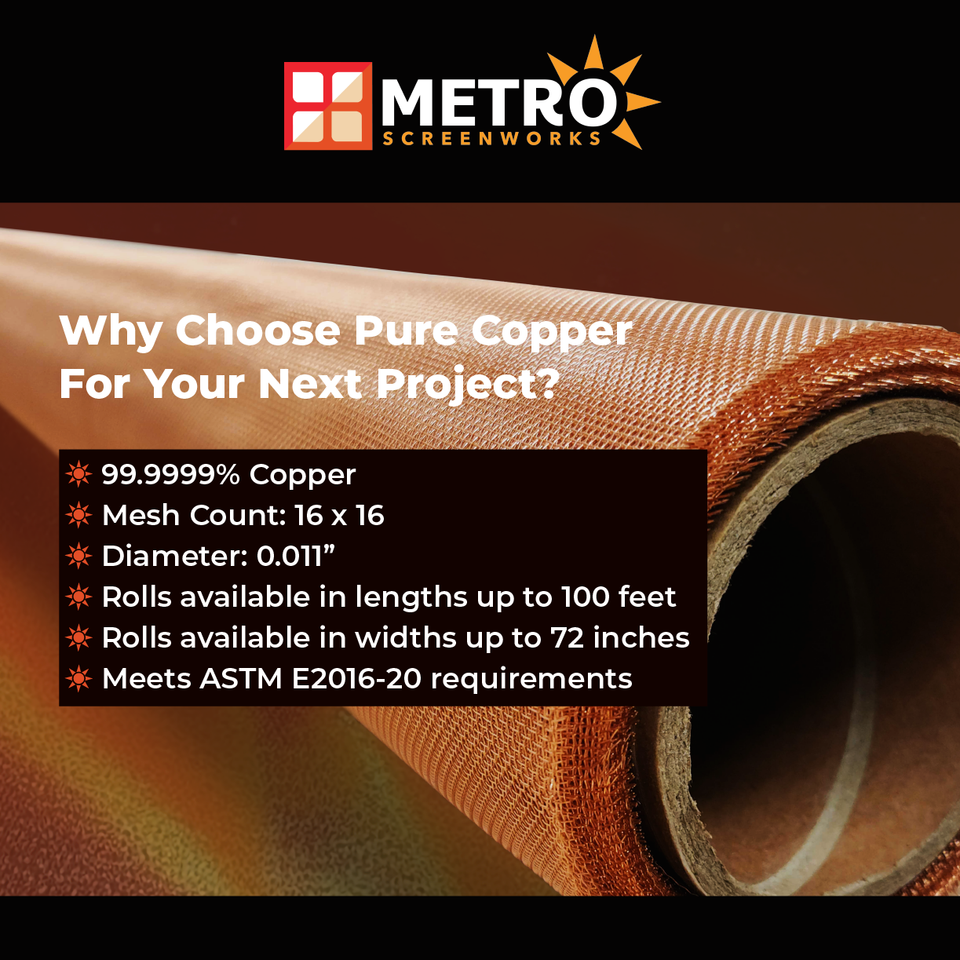 Pure Copper Screen - Buy 100% Pure Copper Screen Mesh