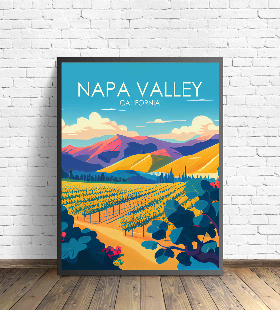 Napa Valley California Portrait Art Print Poster