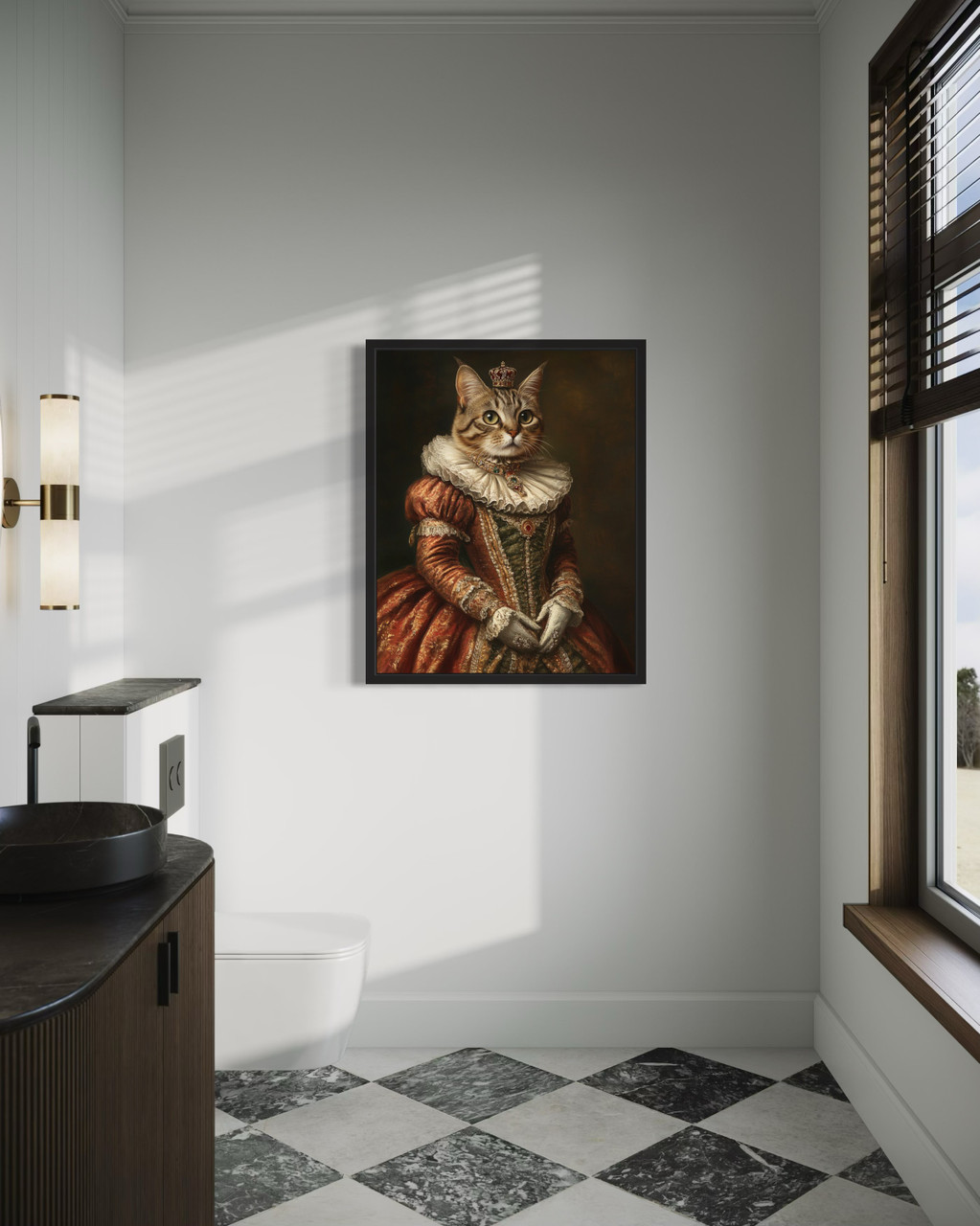 Medieval Cat Art Print Poster
