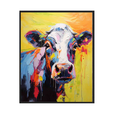 Cow Abstract Art Print Poster