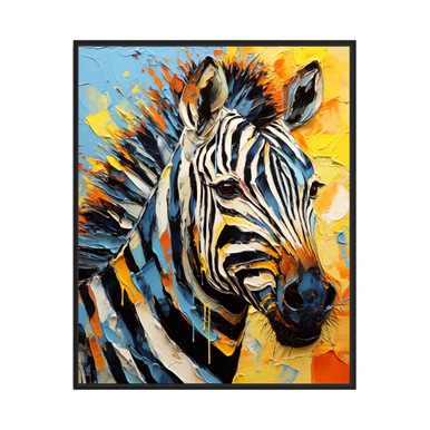 Zebra Abstract Art Print Poster