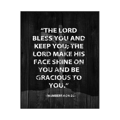 Bible Quotes Numbers 6:24:25 Portrait Art Print Poster