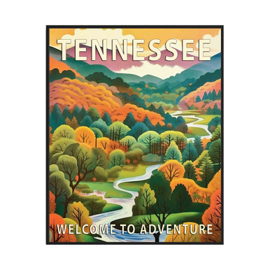 Tennessee State Portrait Art Print Poster