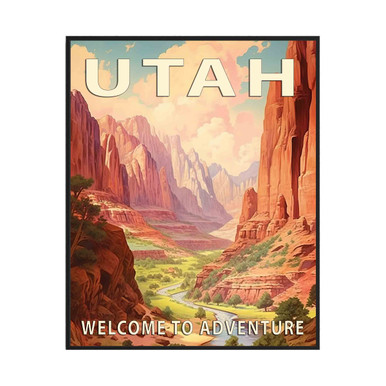 Utah State Portrait Art Print Poster