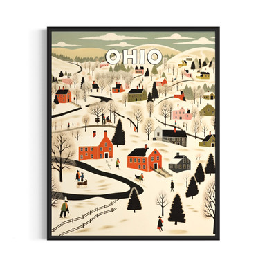Ohio Scenery Portrait Art Print Poster