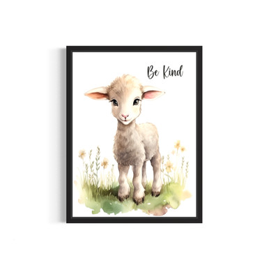 Lamb Nursery Portrait Art Print Poster
