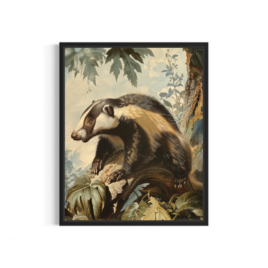 Vintage Animal Portrait Art Print Poster