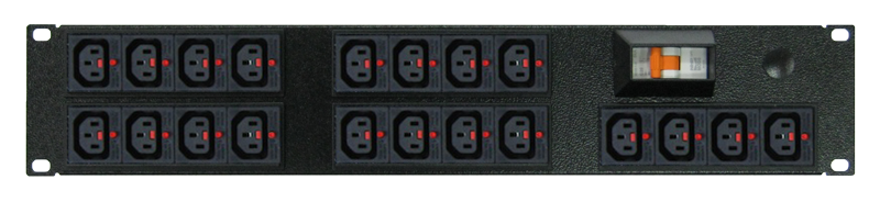 PDU - IEC-Lock: 20x C13 10A outlets, 19'' 2RU Horizontal mount, Cable ...