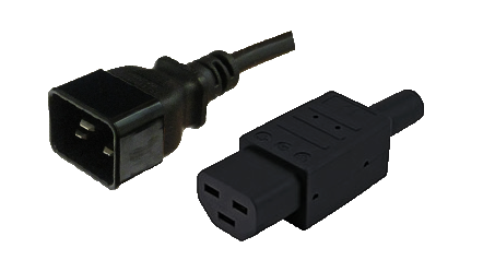 Cable: IEC (60320) C20 16A > IEC (60320) C21 16A 155'C | RackLink