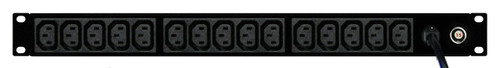 15x IEC (60320) C13 10A outlets, 1RU Horizontal mount, Cable entry PDU