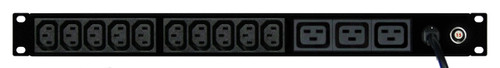 IEC (60320) - 10x C13 10A & 3x C19 16A Outlets, 1RU Horizontal Mount ...