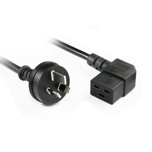 GPO (AS3112) 15A > IEC (60320) C19 16A, 1.5mm2, Black Cable
