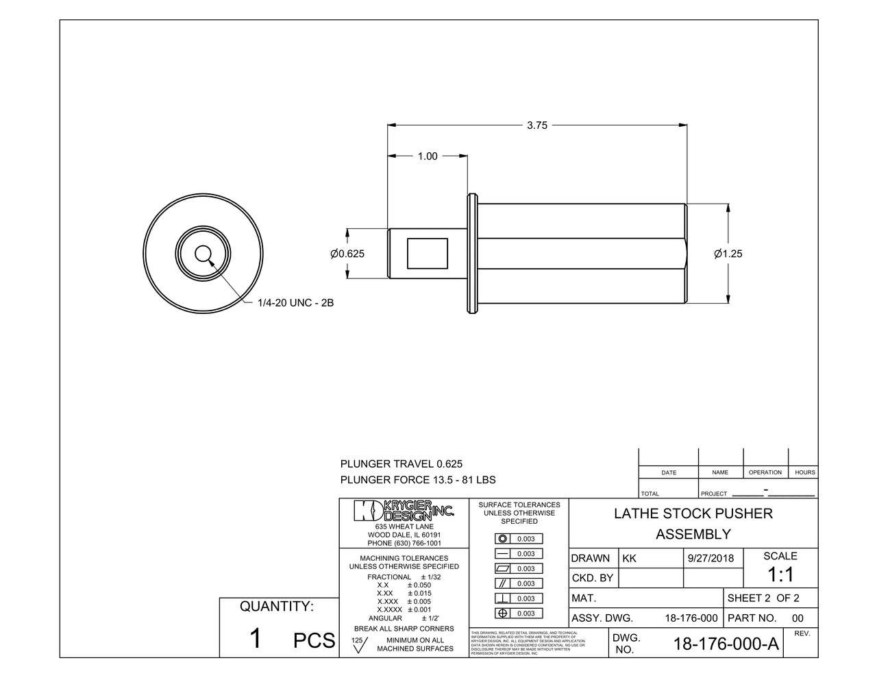 Lathe Part Pusher