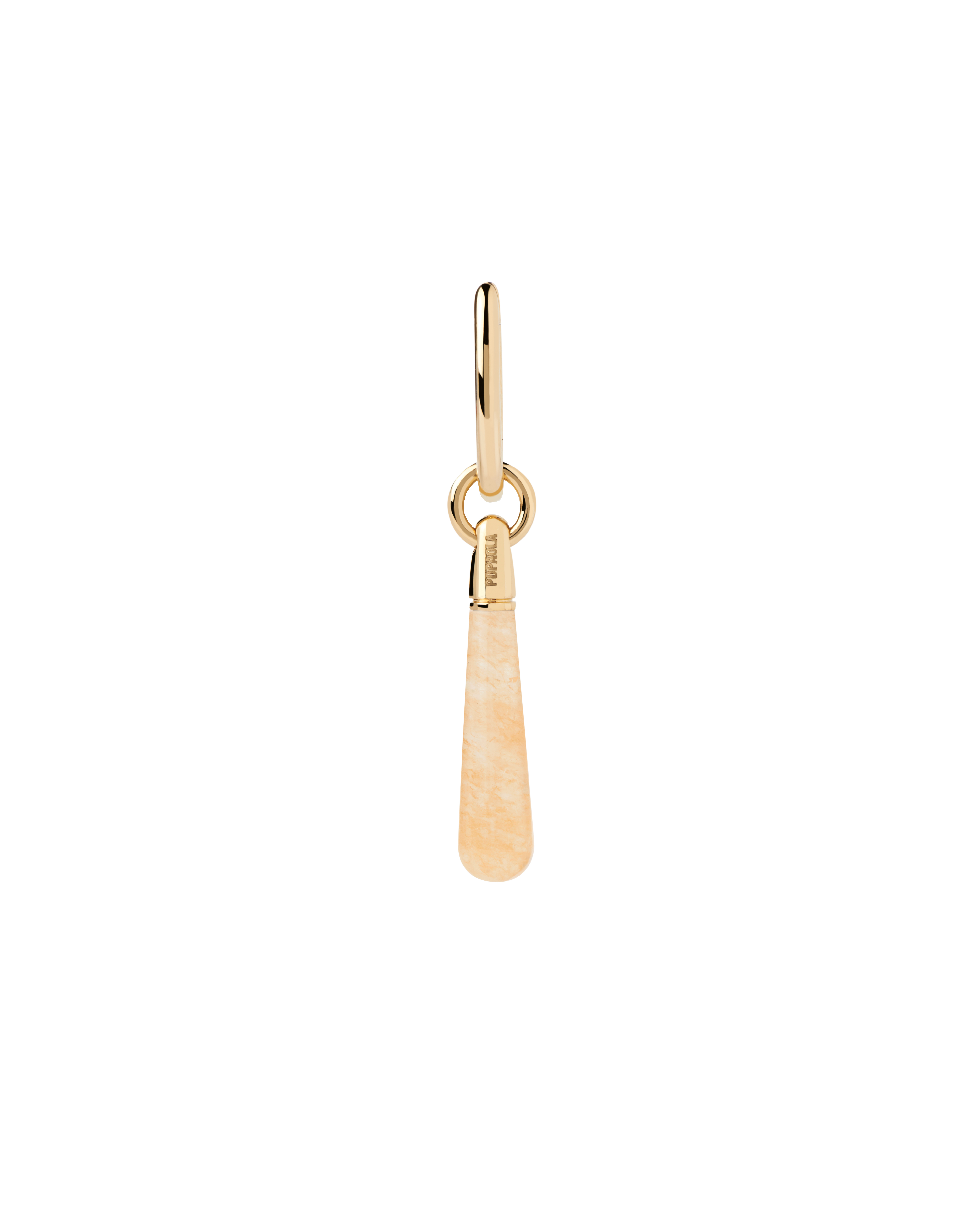 PDPAOLA Large Jupiter Yellow Aventurine Single Hoop Earring PG01-090-U ...