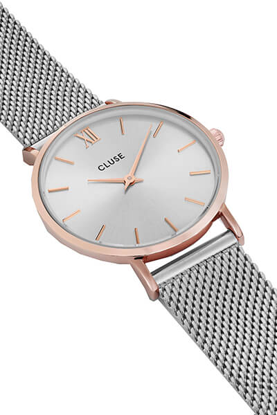 Cluse Minuit Mesh Rose Gold/ Silver CW0101203004 | Bijoux Collection ...