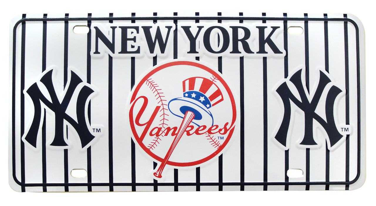 Yankees Striped License Plate