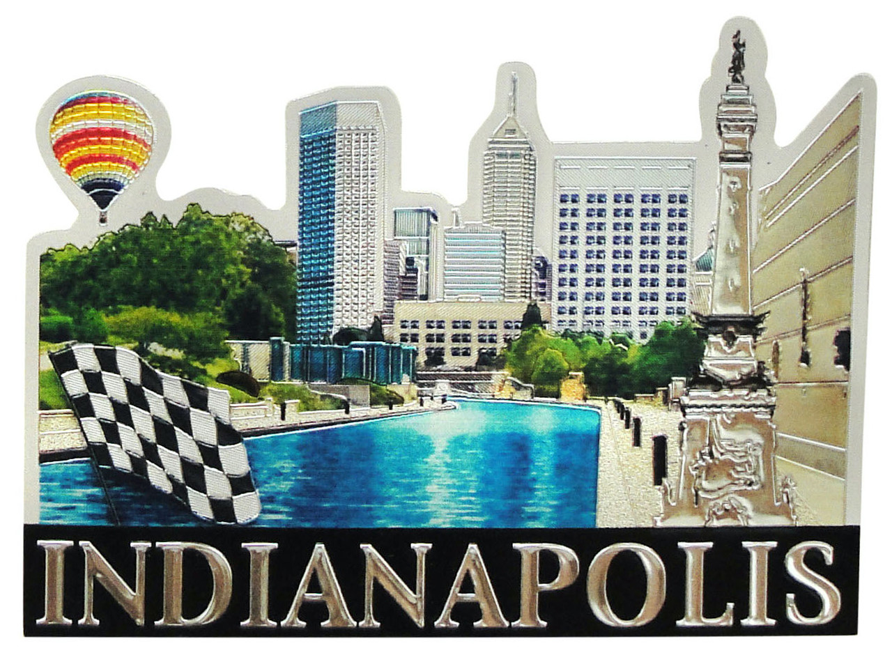 Indiana Foil Magnet with White Letters
