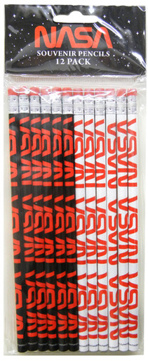 NASA Logo Black/White Pencils 12-Pack - Happy Travelers