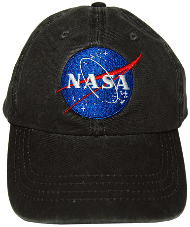 NASA Hat Black Pigment Dyed with Meatball Logo - Happy Travelers