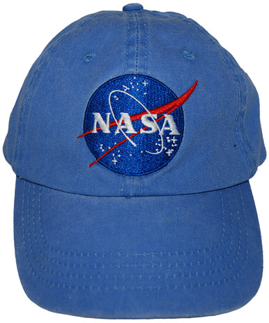 NASA Blue Pigment Dyed Hat with Meatball Logo - Happy Travelers