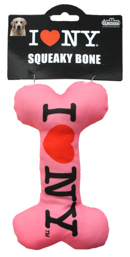 Pink Squeaky Dog Bone Toy - Interactive Playtime Fun! - Happy Travelers