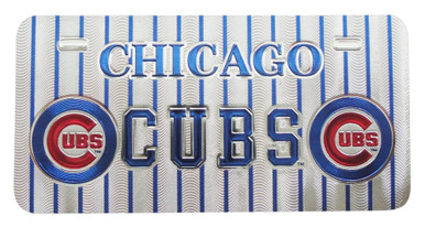 Cubs Striped License Plate Magnet