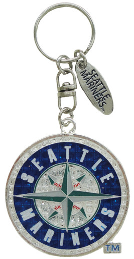 Seattle Mariners Logo Magic Glitter Keychain