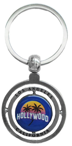 Hollywood Blue Spinning Keychain