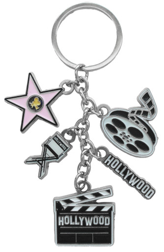Hollywood 5-Dangle Keychain Movie/Letters/Cinema/Chair/Star