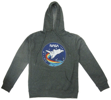 NASA Retro Rocket Ship Hooded Sweatshirt