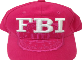 FBI Hat Hot Pink Embroidered